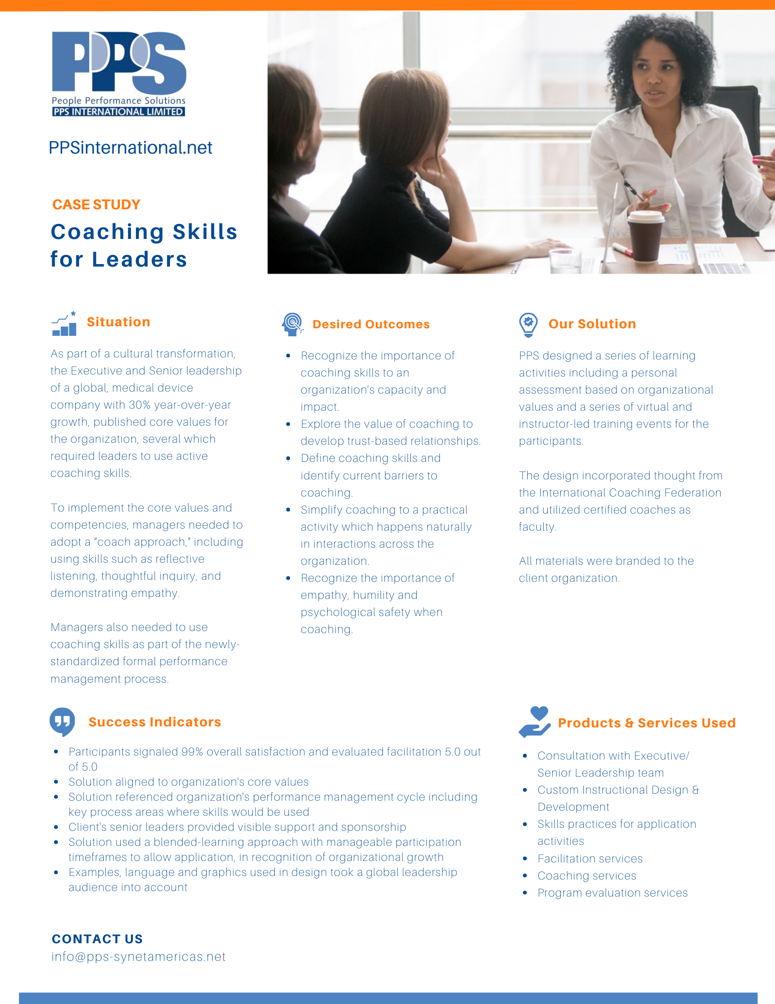 Coaching Skills for Leaders: A Case Study | PPS International Limited