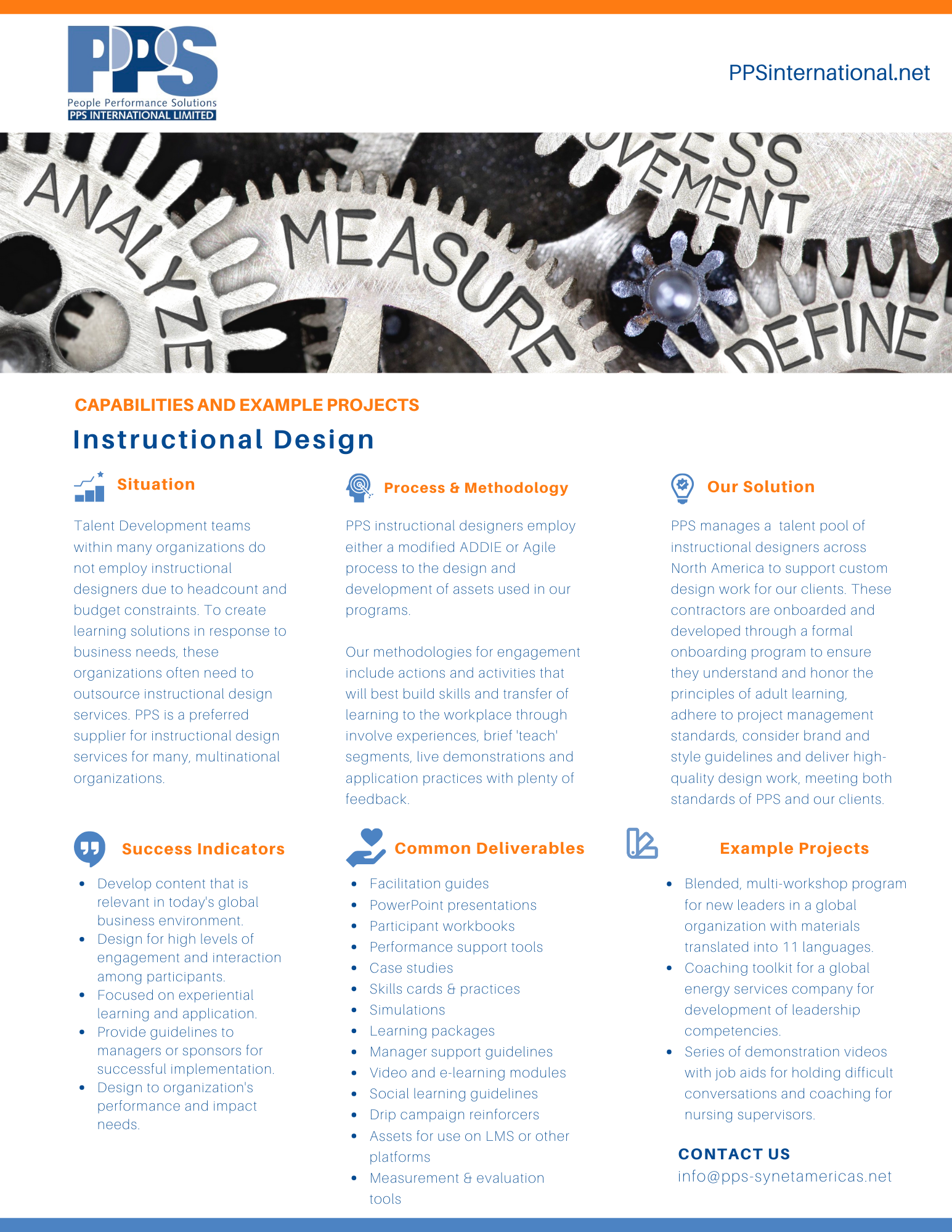 Instructional Design: Capabilities and Example Projects | PPS ...